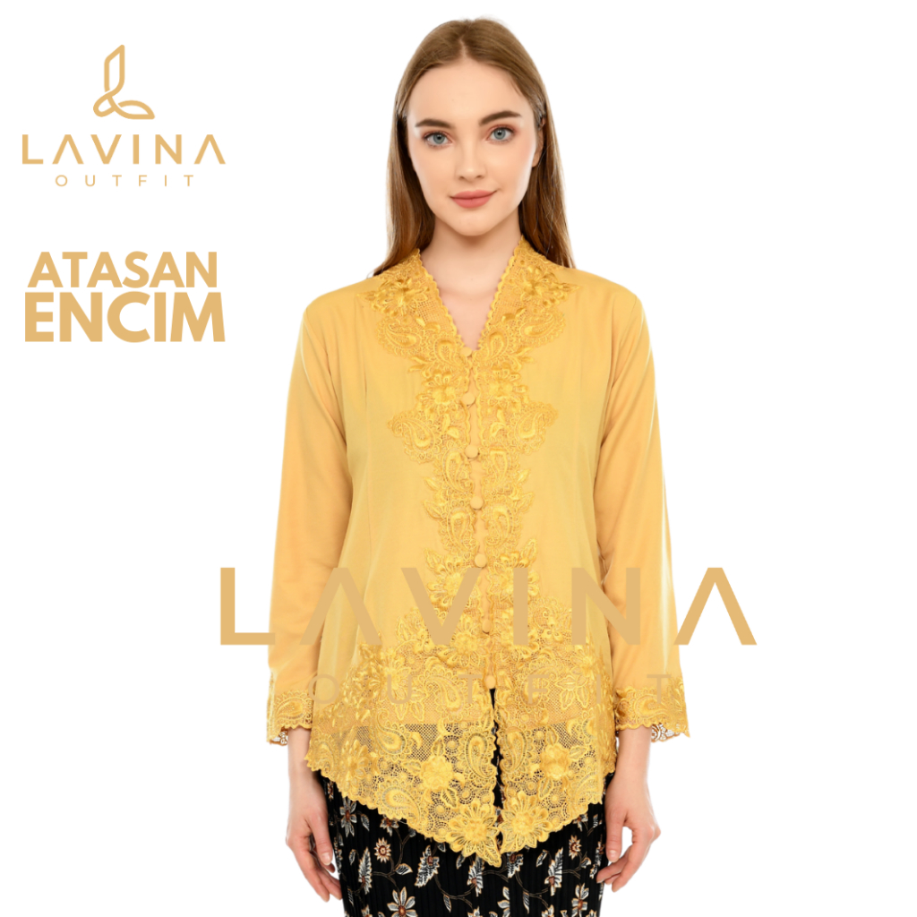 Lavina - Modern Embroidered Encim Kebaya, Traditional Betawi Batik ...