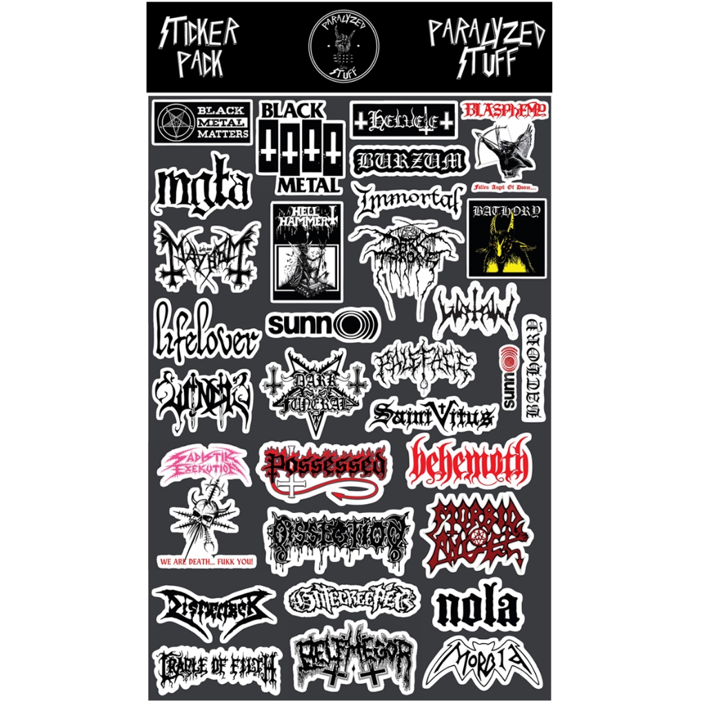 NEW (VOL VII) 31PCS STICKERPACK LAPTOP STICKER BAND BLACK METAL MAYHEM ...
