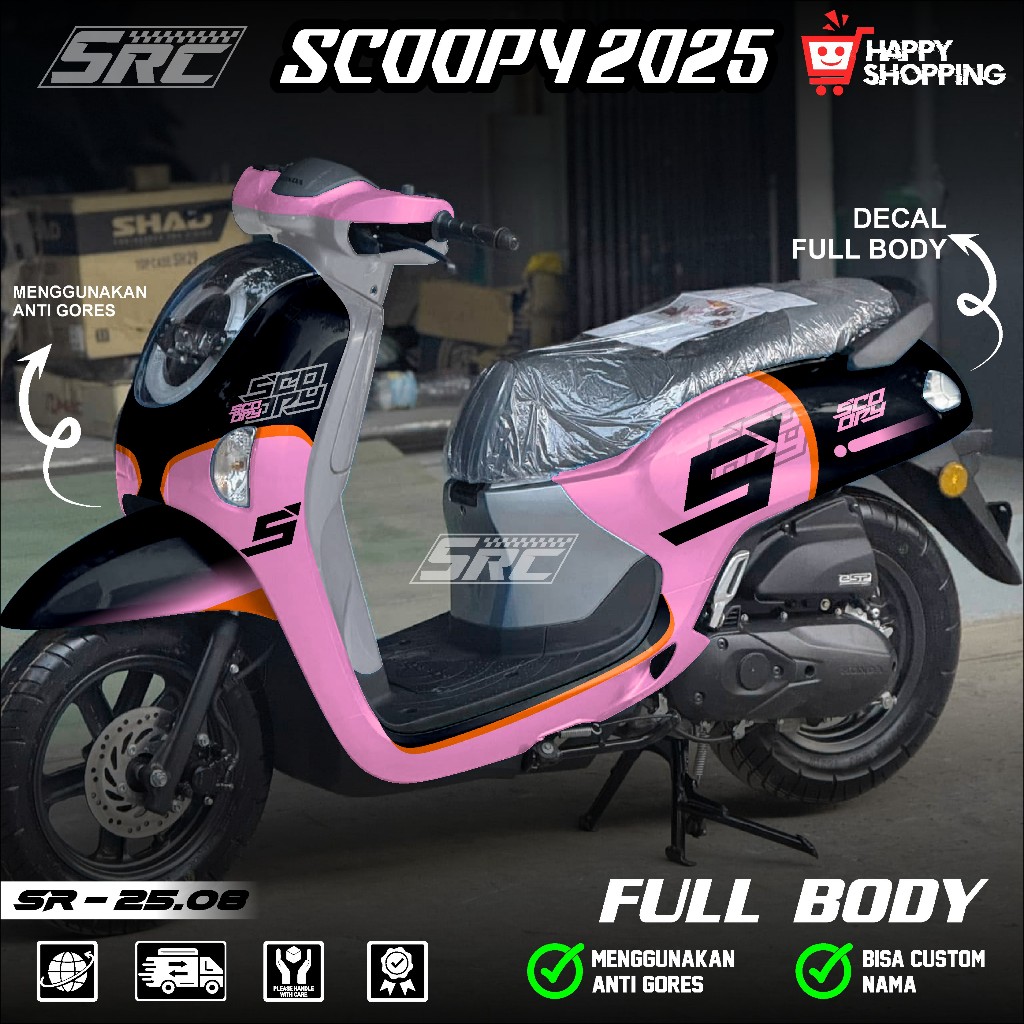 2025 Honda Scoopy Full Body Decal Sticker 2025 Scoopy Full Body Sticker ...