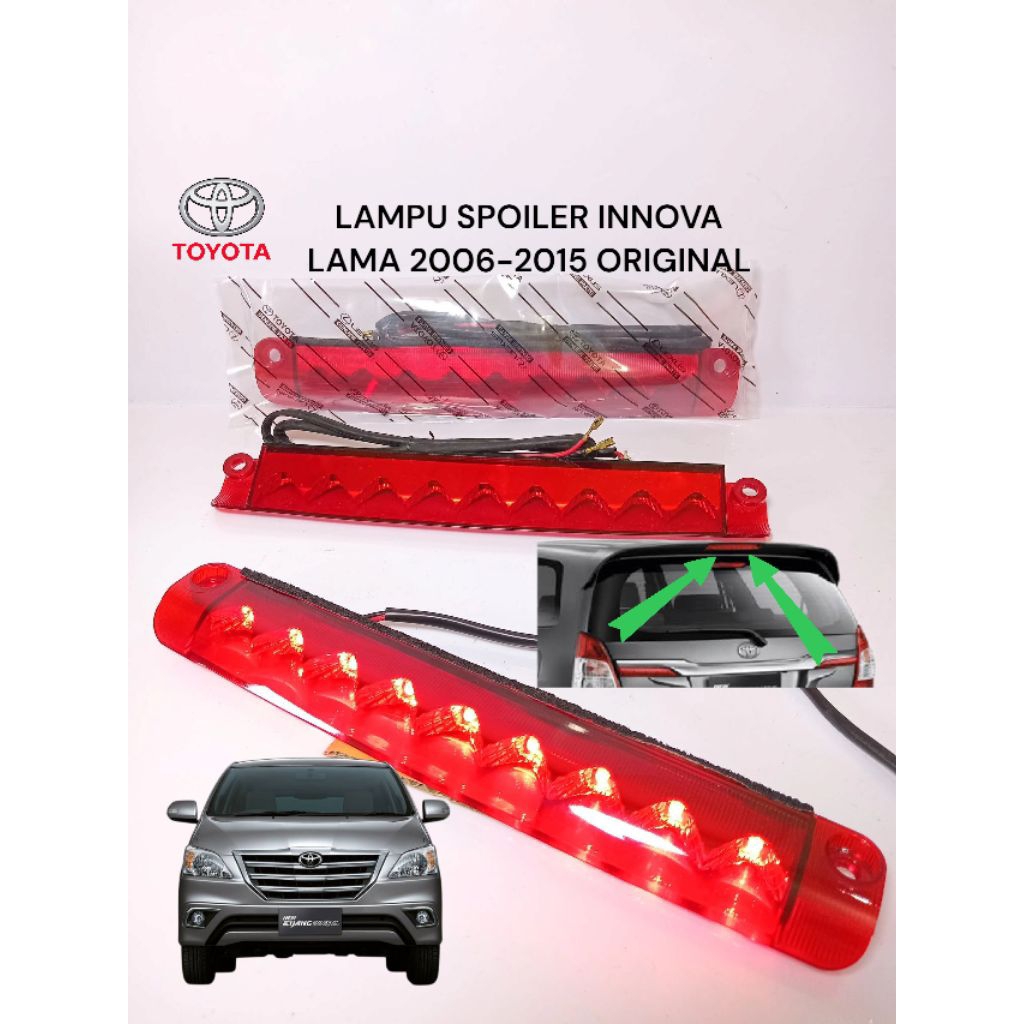 OLD TOYOTA INNOVA TOP LIGHT SPOILER REFLECTOR SPOILER LIGHT 2006-2015 ...