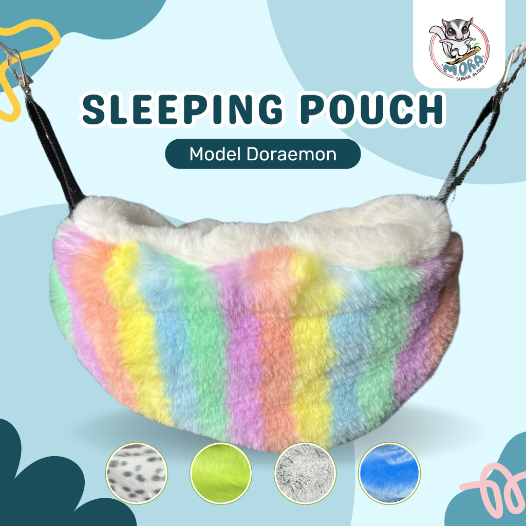 MORA Sleeping Pouch Sugar Glider Cute Doraemon Model Soft Hanging Bed ...