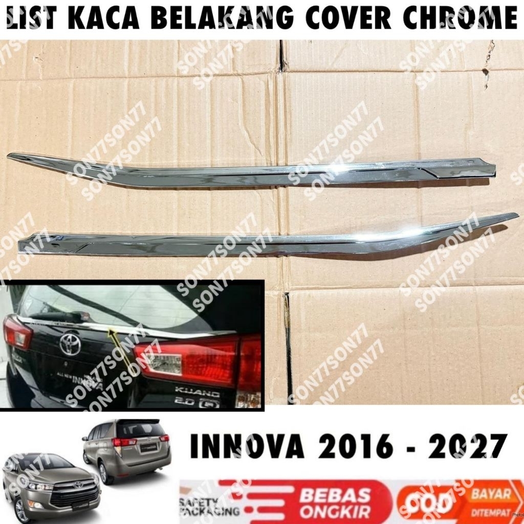 List of Toyota All New Innova Reborn Rear Window 2016 2020 2024 2025 2026 2027 Chrome | Shopee ...