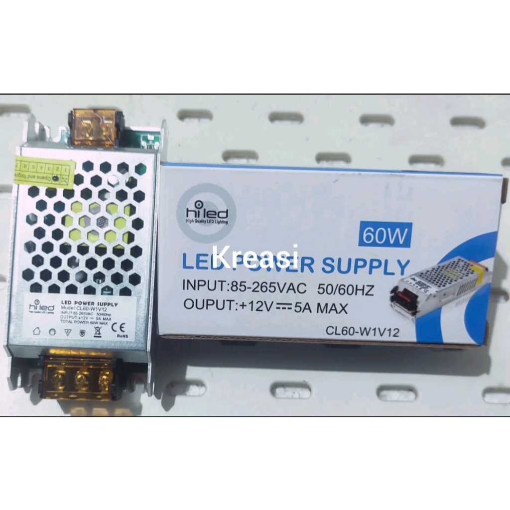 TRAFO LED STRIP 12V HILED 5 A / 5A (60W) | Shopee Malaysia