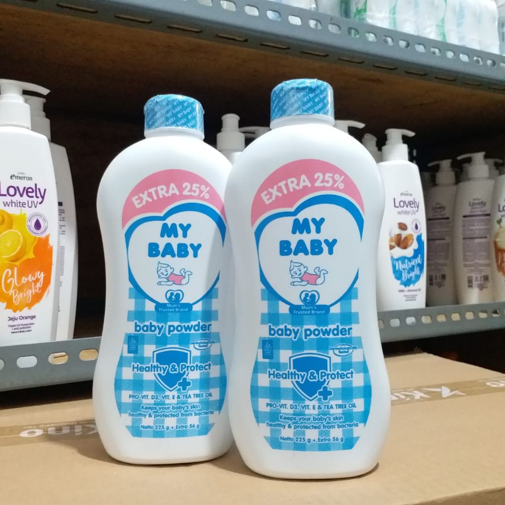 2PCS ( biru Healthy & Protect) - My Baby Powder Baby Powder/ Large Pack ...