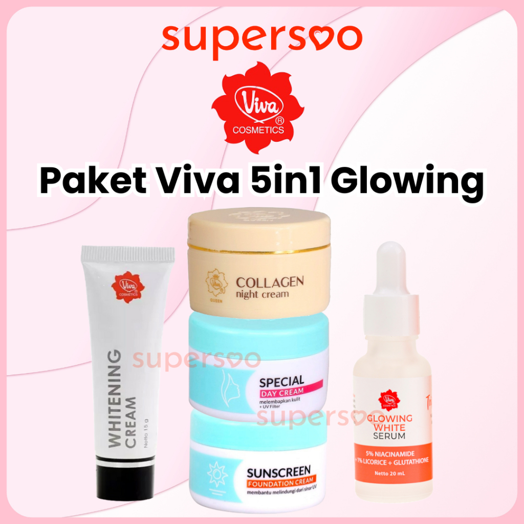 Viva Skincare 5-in-1 Glowing Package Brightens Acne, Anti-Aging ...