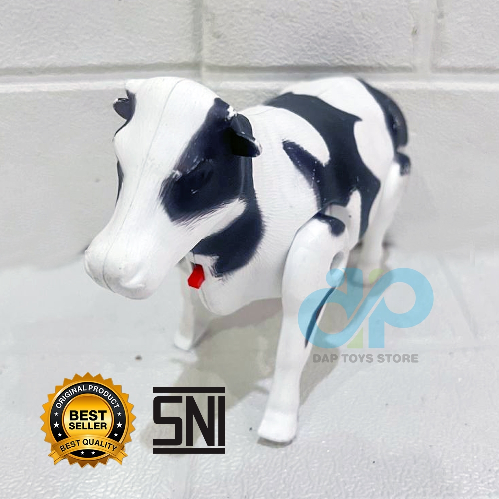 Educational Cow Toy Can Walk Alone & With Lights + Music - Battery ...