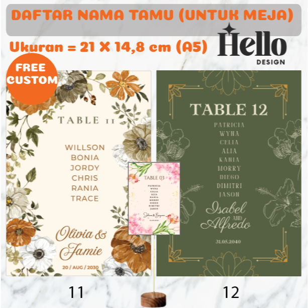 (FREE CUSTOM) List of Table Guest Names / List of wedding table guest ...