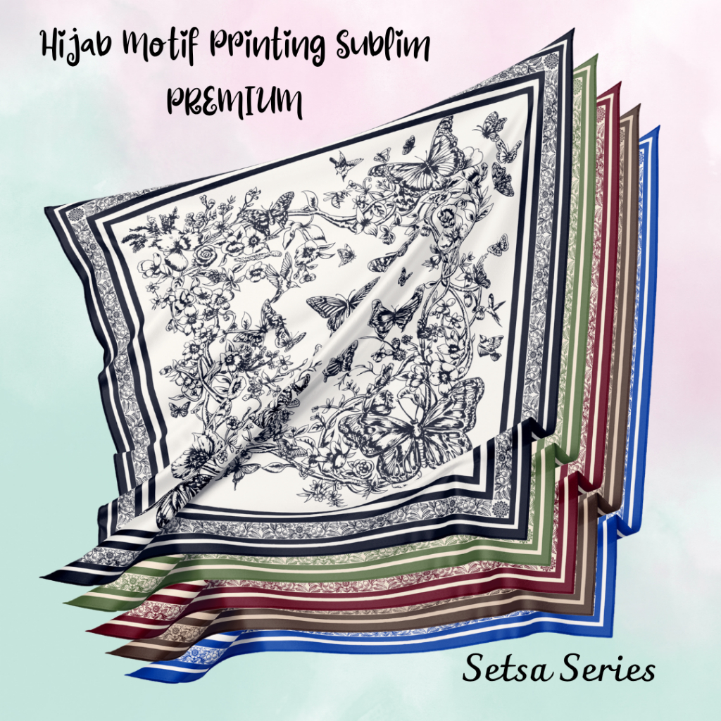 Square Voile Hijab (Box Packaging) Latest Sublimation Square Hijab By ...