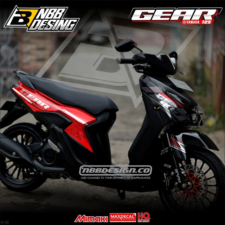 Decal Sticker Yamaha Mio Gear 125 Full body Full block - Sticker Decal ...