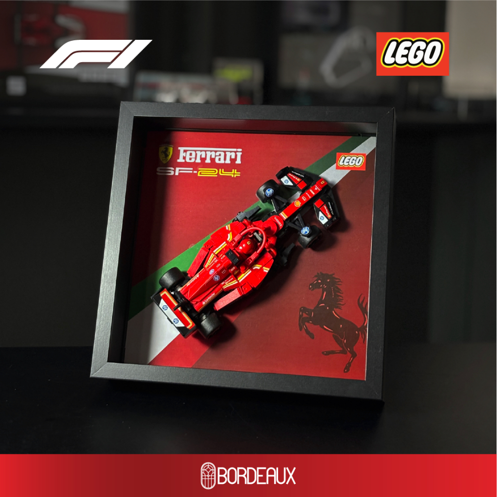 LEGO F1 FRAME FERRARI MCLAREN REDBULL MERCEDES BY BORDEAUX WALL DISPLAY ...