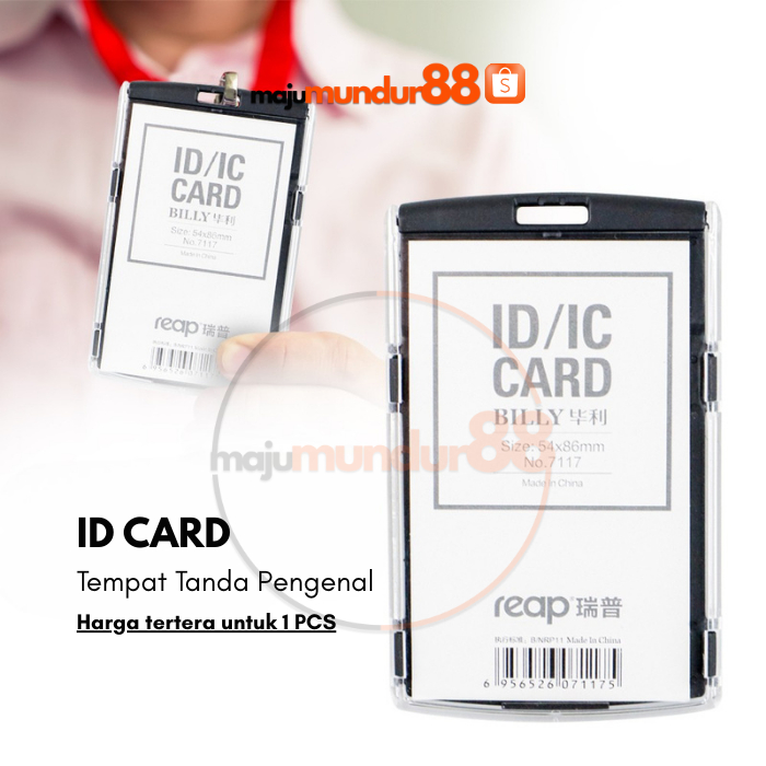 Name Tag Id Card Holder Vertical Acrylic Office Identification | Shopee ...