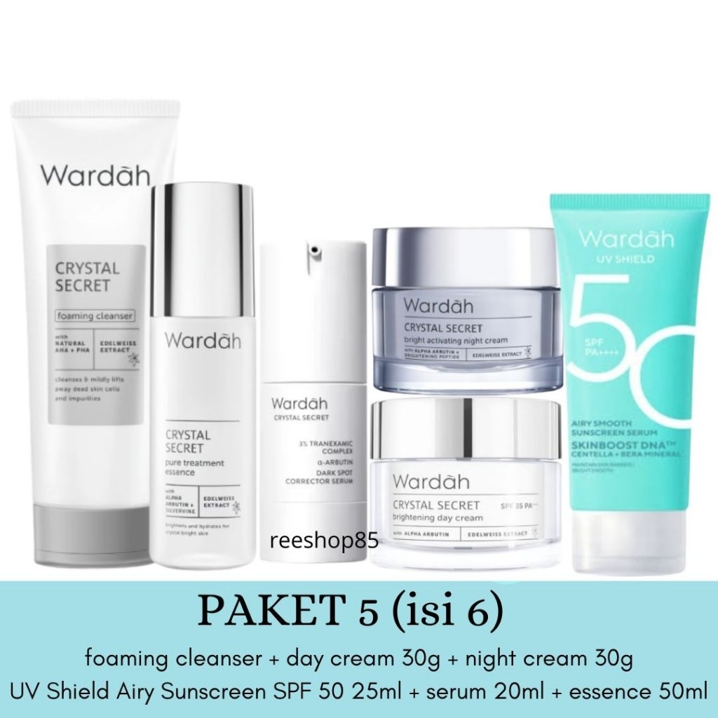 Crystal SecretWARDAH 1 Complete Wardah Skincare Package for Dull Skin ...