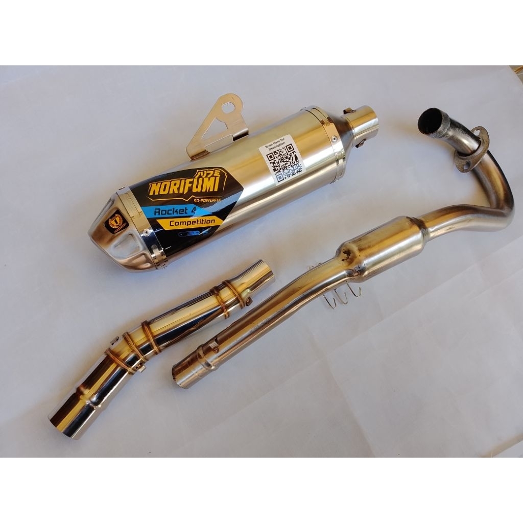 Exhaust Racing Norifumi Rocket4 Set 38mm For KSR 110 MSX 125 XR 150 200 ...