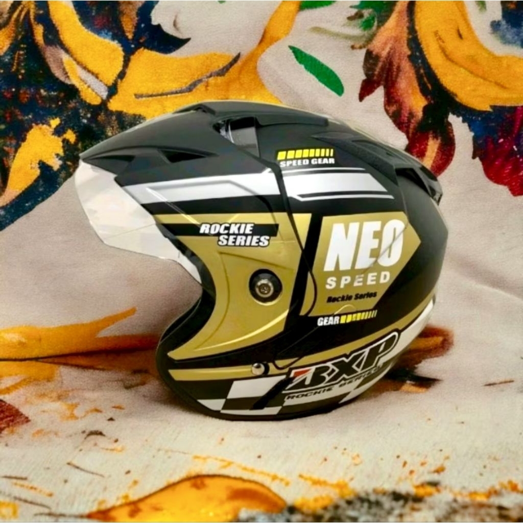 GL Neo Speed Gold Doff Helmet - 1 Glass Helmet - Comfortable Soft Adult ...