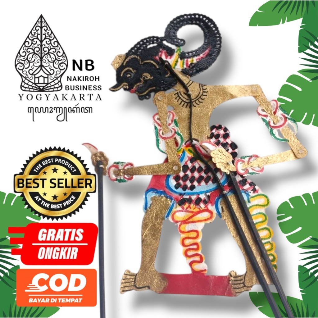 NAKIROHOLICESS bima cowhide puppet/werkudara/werkudoro puppet height ...
