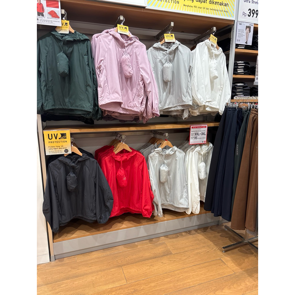 UNIQLO Pocket Parka Jacket UV PROTECTION Water Repellent Jacket XXL 3XL ORIGINAL | Shopee Malaysia