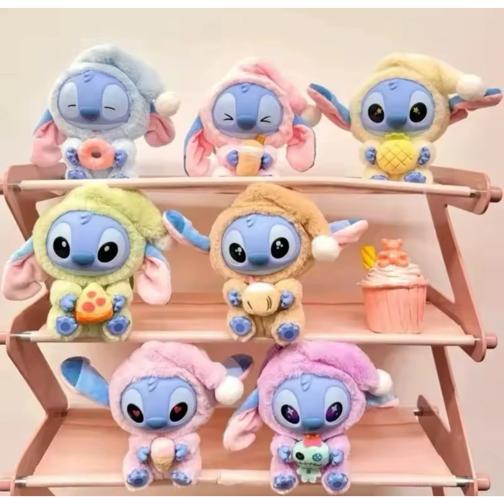 GANTUNGAN Disney X Miniso Blind Box Stitch Eat Something Before Sleep ...