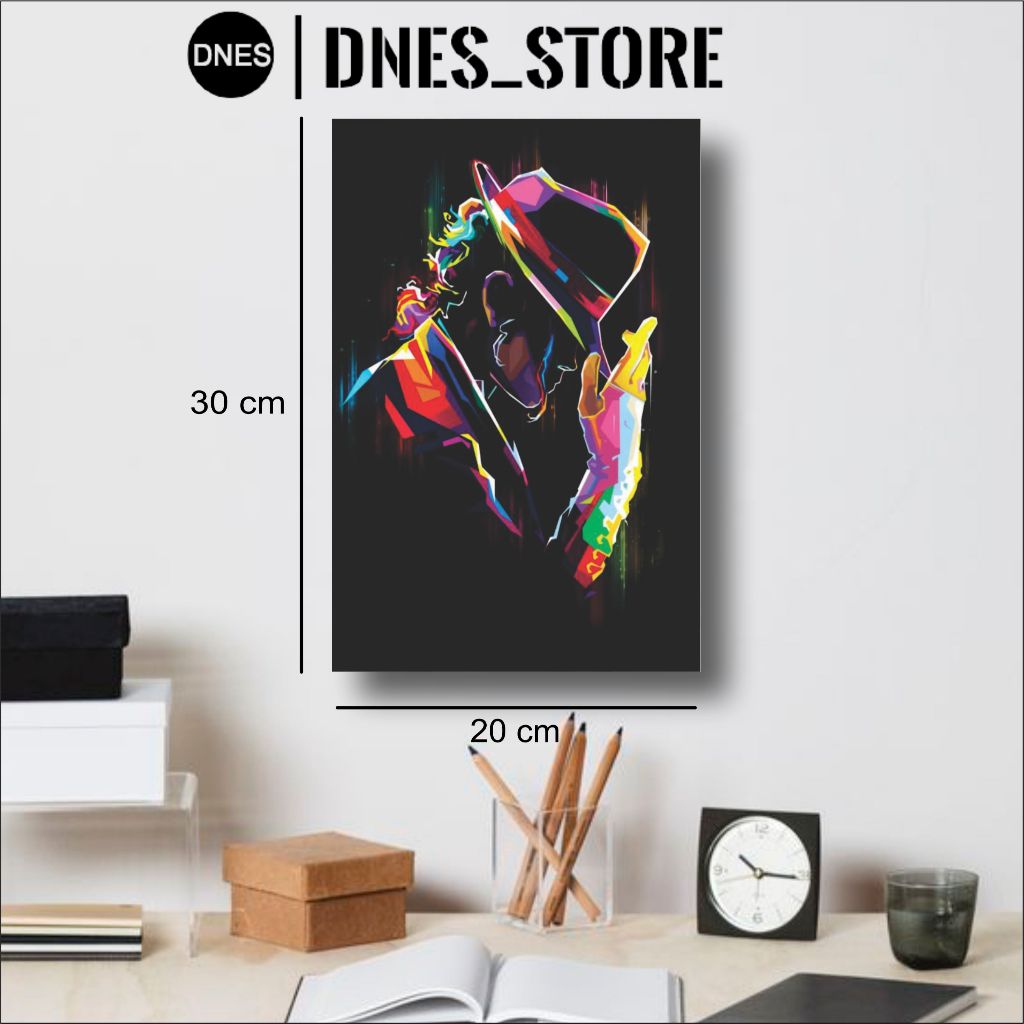 Michael Jackson Wall Decoration Size 20cmx30cm Wooden Poster | Shopee ...