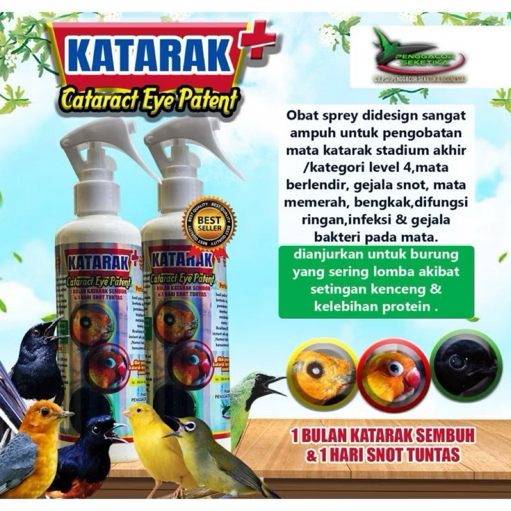 MATA Patent Cataract Medicine 200ml For All Types of Birds Treat Bird's ...