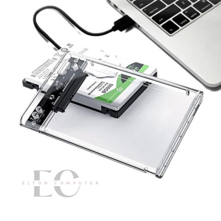 External Hard Disk Casing HDD SSD External Case Transparent 2.5" USB 3. ...