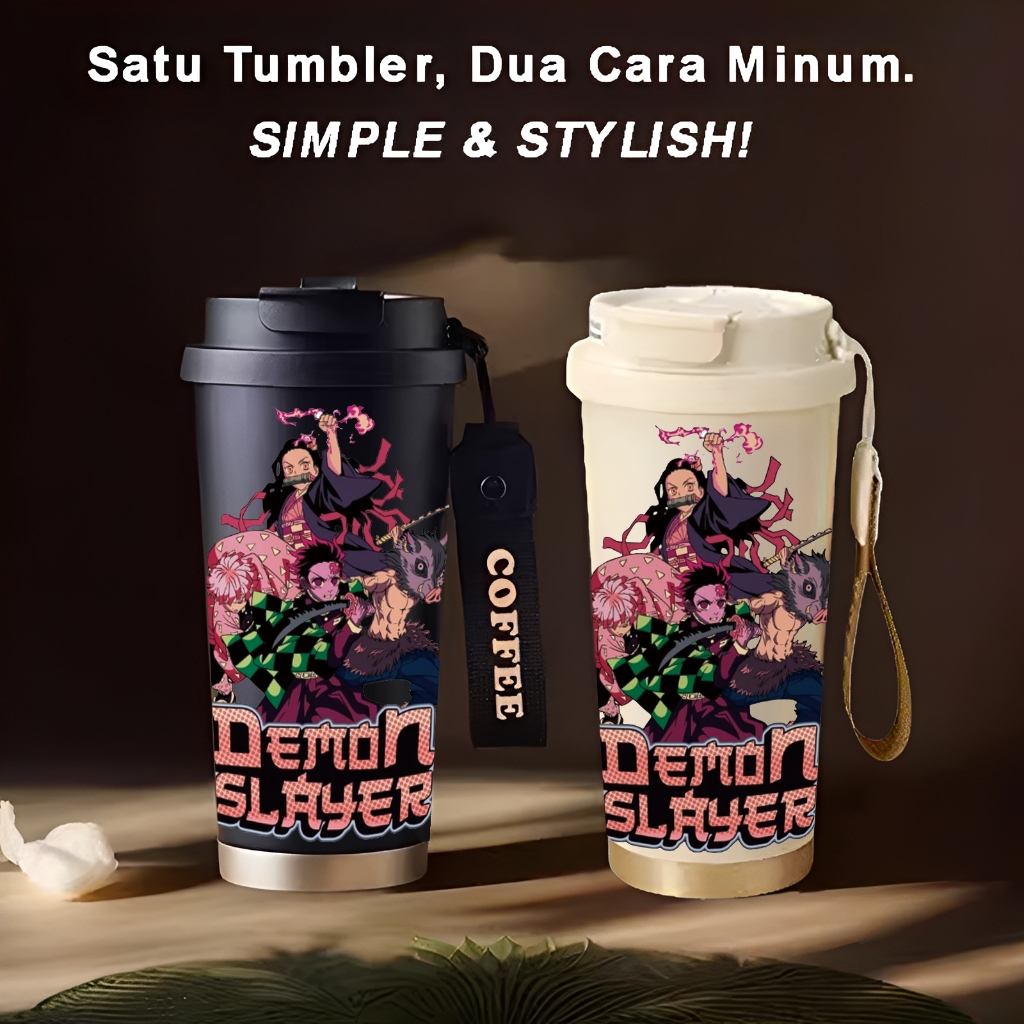 Tumbler Demon Slayer Nezuko Tanjiro Inosuke Zenitsu 500ml Stainless ...