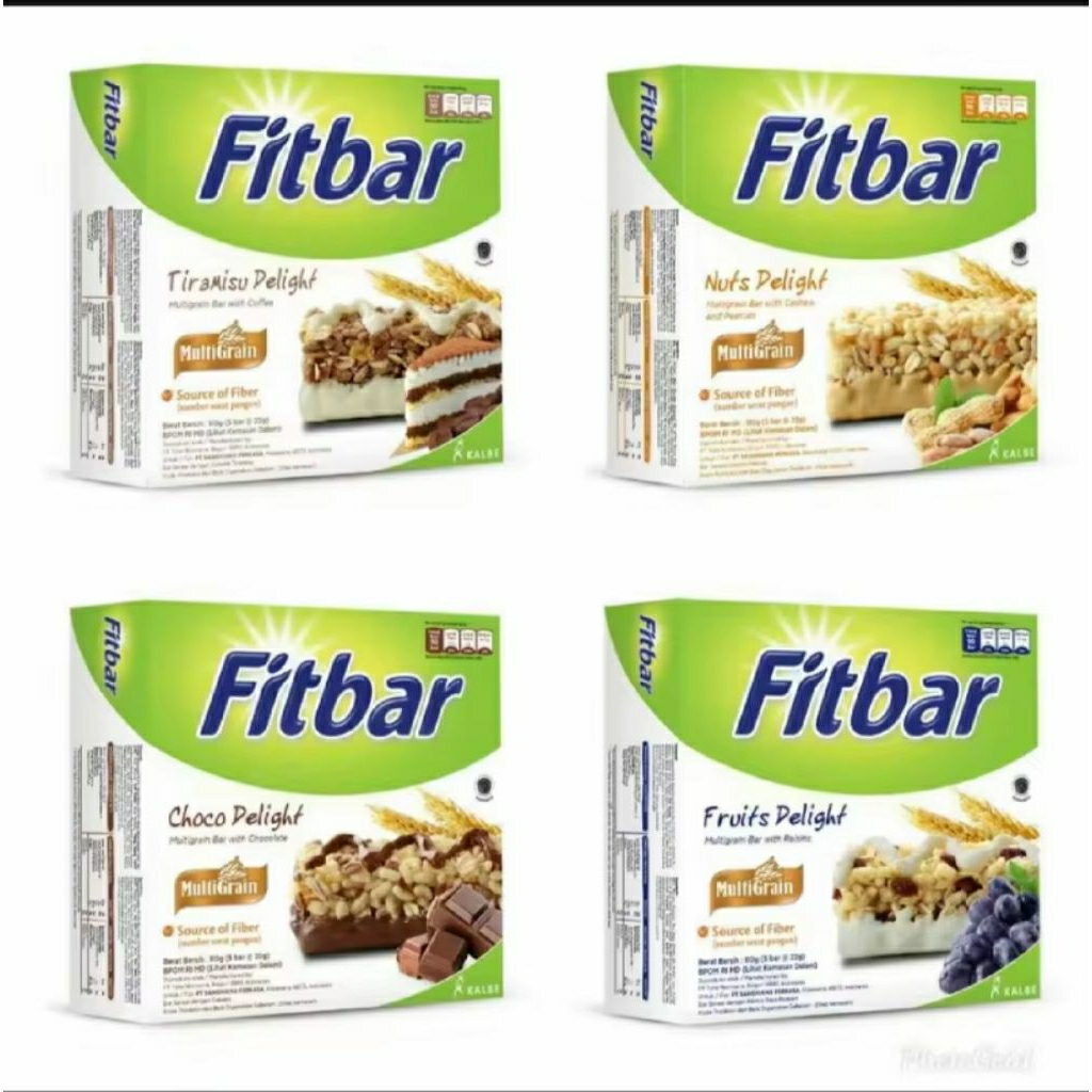 Fitbar Fit Bar Multigrain Instant DietCemilan 1 Box contains 5 pcs x ...