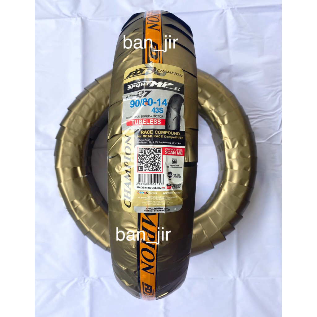 FDR MP27 90/80 Ring 14 Race Compound Motorcycle Tire, Tubeless | Shopee ...