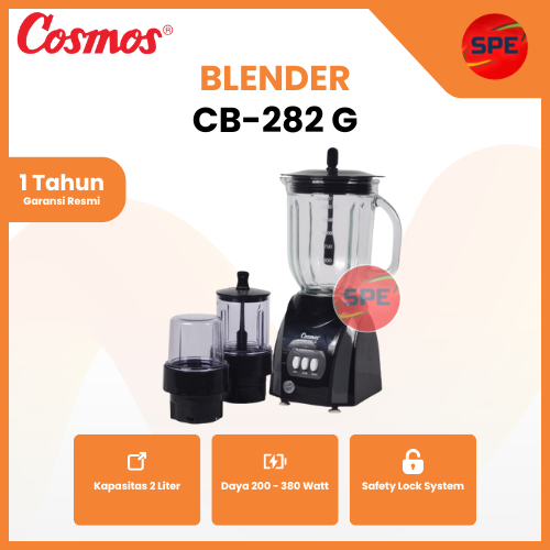 COSMOS GLASS BLENDER 2 LITER CAPACITY CB-282 G / CB282G OFFICIAL ...