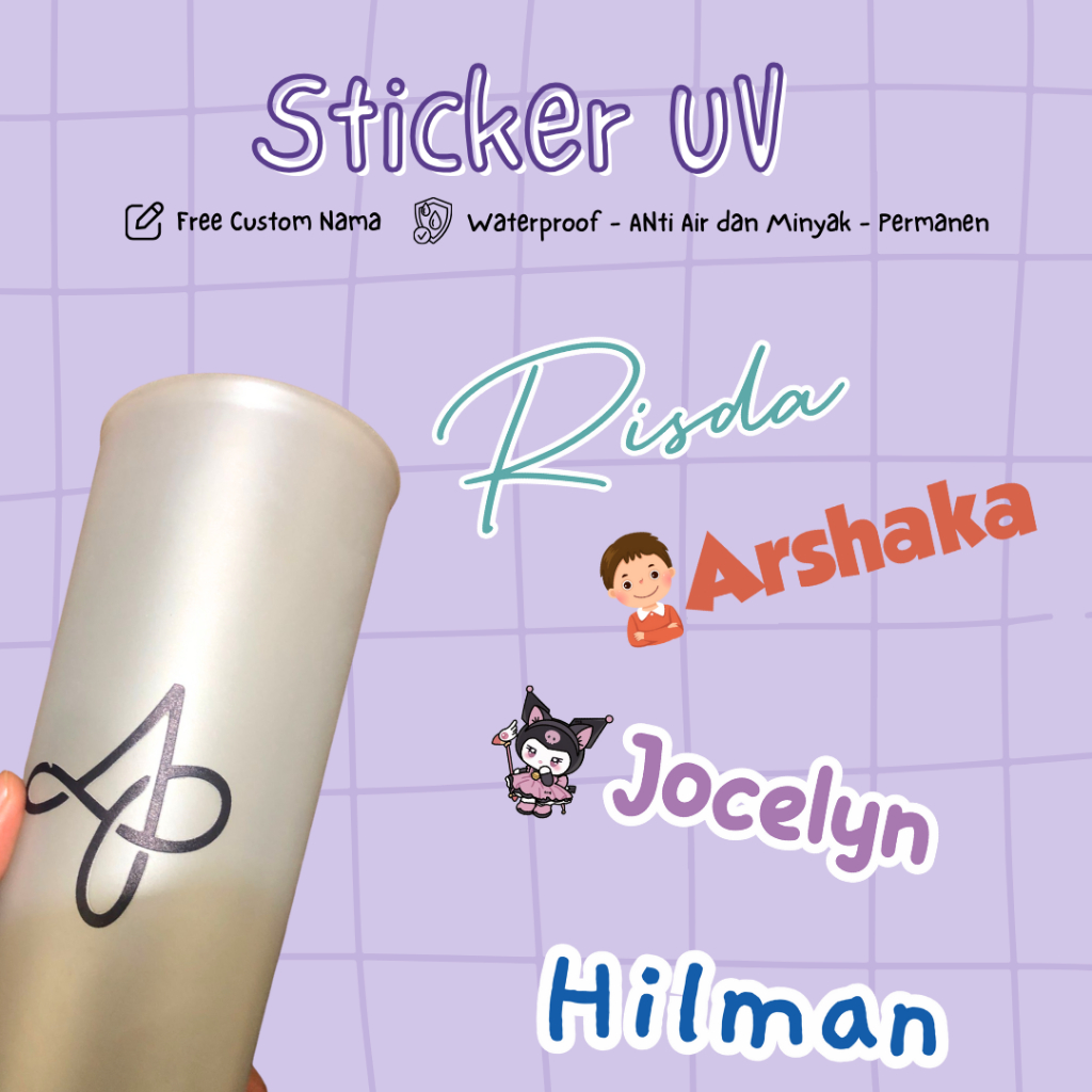 UV DTF Stickers CUSTOM Permanent Name Stickers UV Stickers | Shopee ...