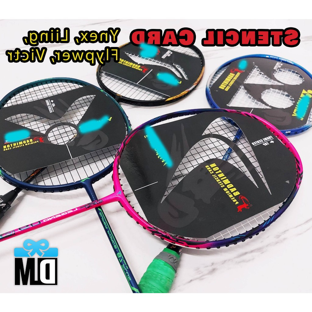 Logo prints for paint Color Screen printing badminton racket strings badminton Stencil Model 1 ...