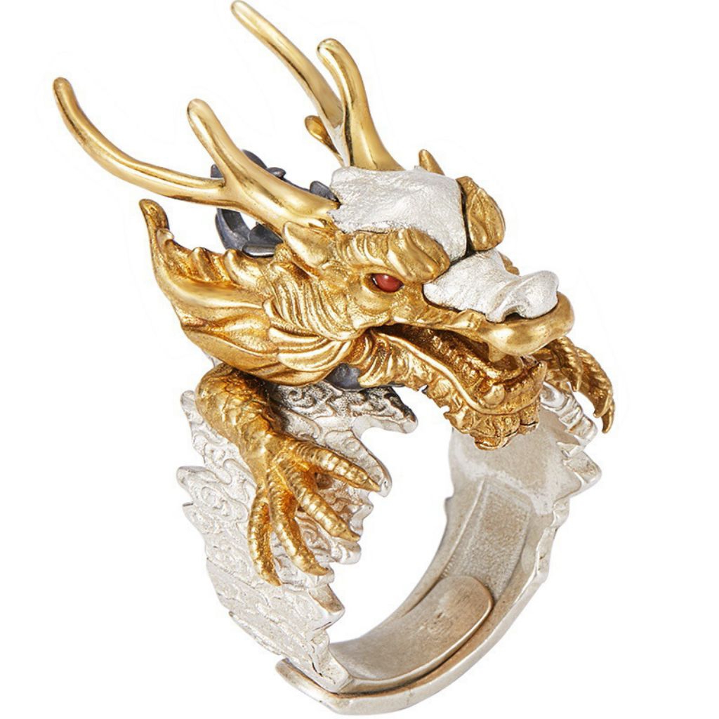 SAKARIBA Chinese Emperor Gold Dragon Ring | Shopee Malaysia