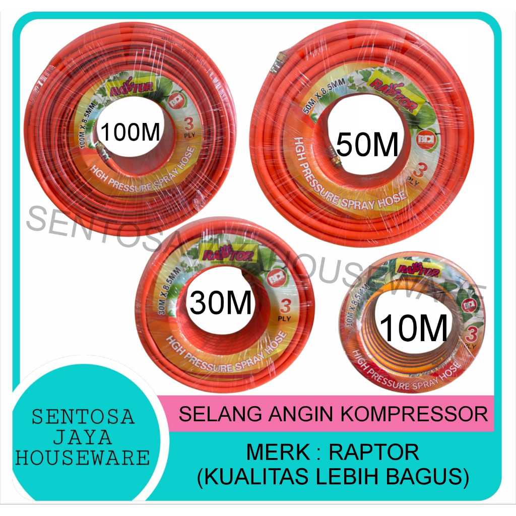 (100M) DOORSMEER COMPRESSOR HOSE / RAPTOR BRAND WIND HOSE / 100 METER ...