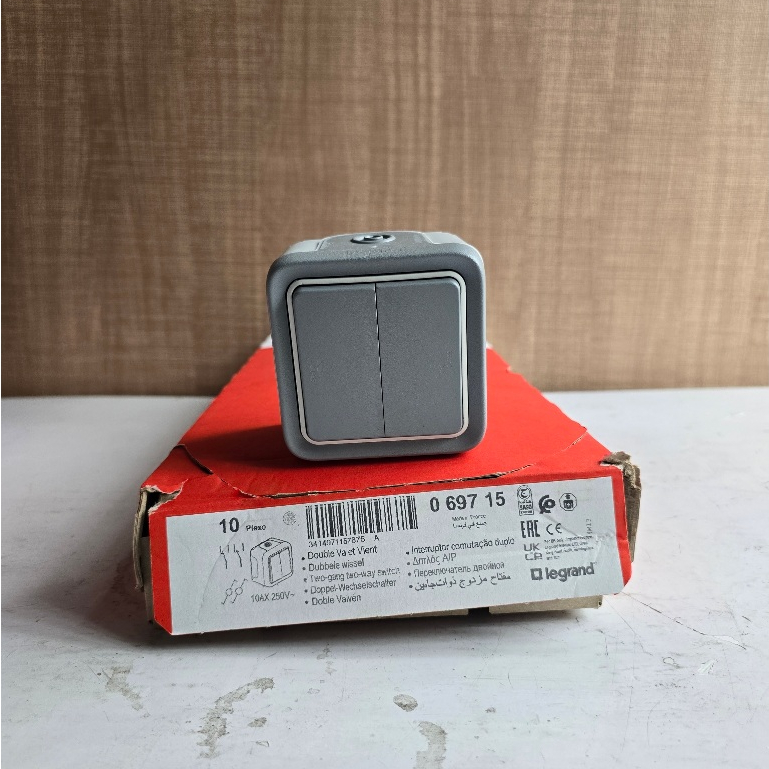 Legrand Plexo Switch 2 Switch Double Gang Series 2 Way Outbow 10A Gray ...