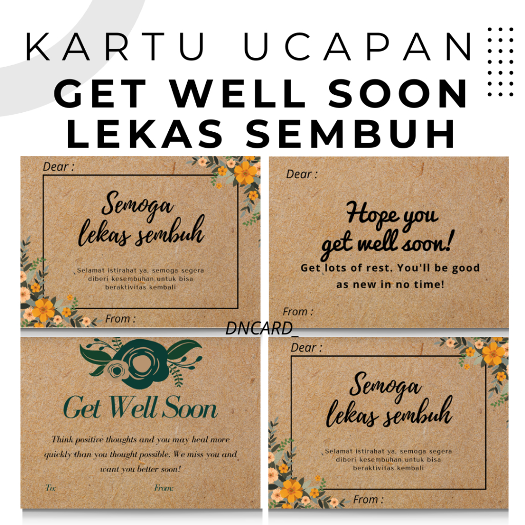 GET WELL SOON GREETING CARDS/S SEMBUH GREETING CARDS/SANGLE QUICKLY ...