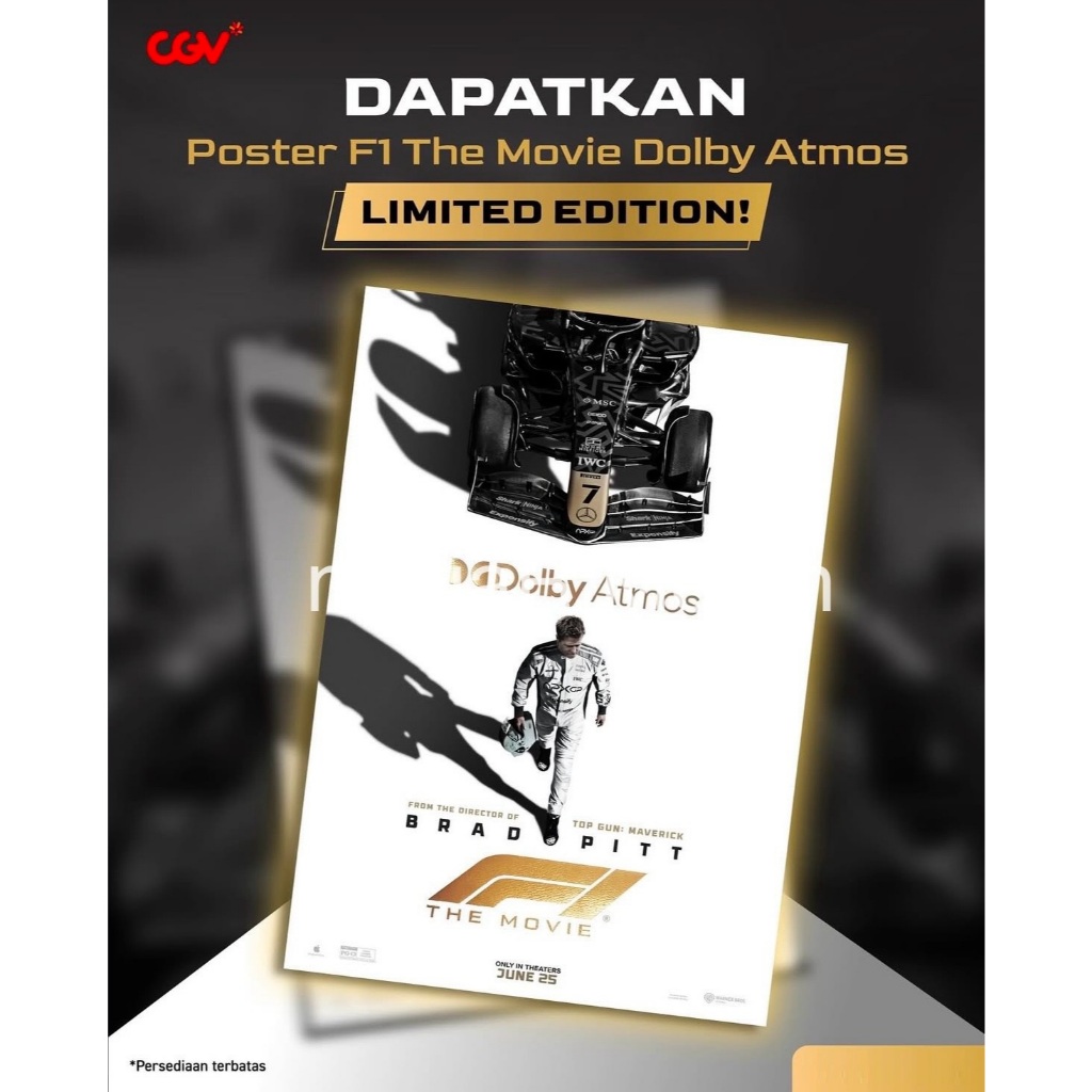 F1: The Movie x CGV Official Dolby Atmos Poster | Shopee Malaysia