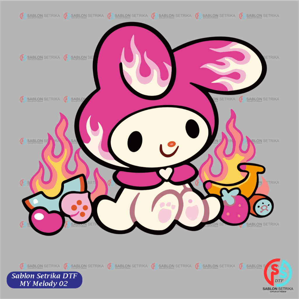 MY MELODY A4 THEME DTF Screen Printing Iron-On Screen Printing READY TO ...
