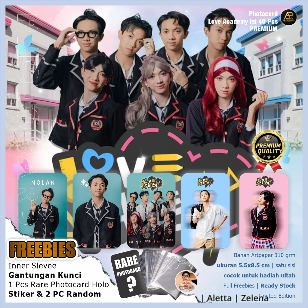 Photocard Love Academy Sptrakorii Premium contains 40 Fanmade Pcs ...
