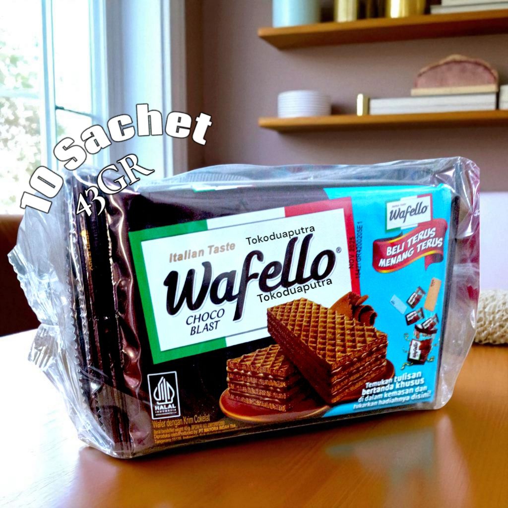 Waffle Chocolate wafer 43 gr X 10 pcs / Waffle wafer / Italian ...