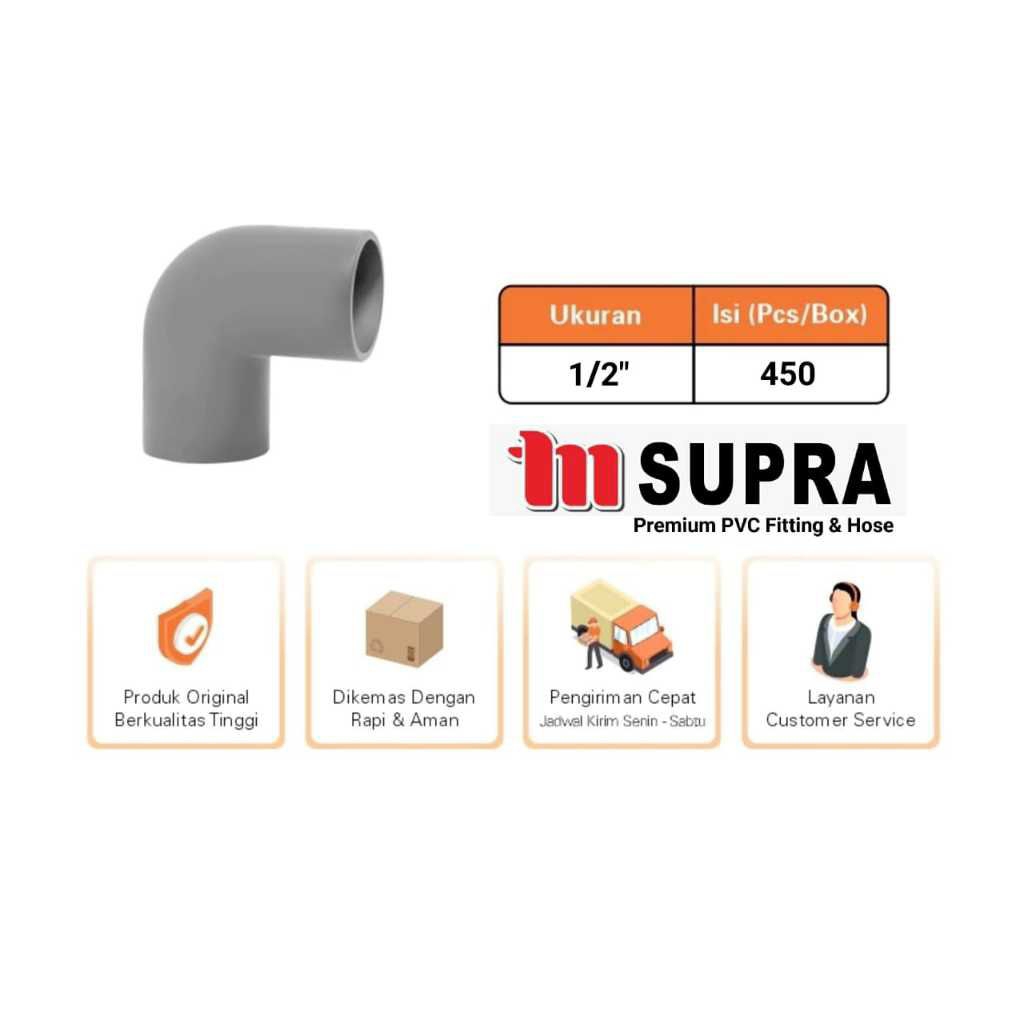 KNEE PVS SUPRA TS KNIE PVC 1/2" INCH | Shopee Malaysia