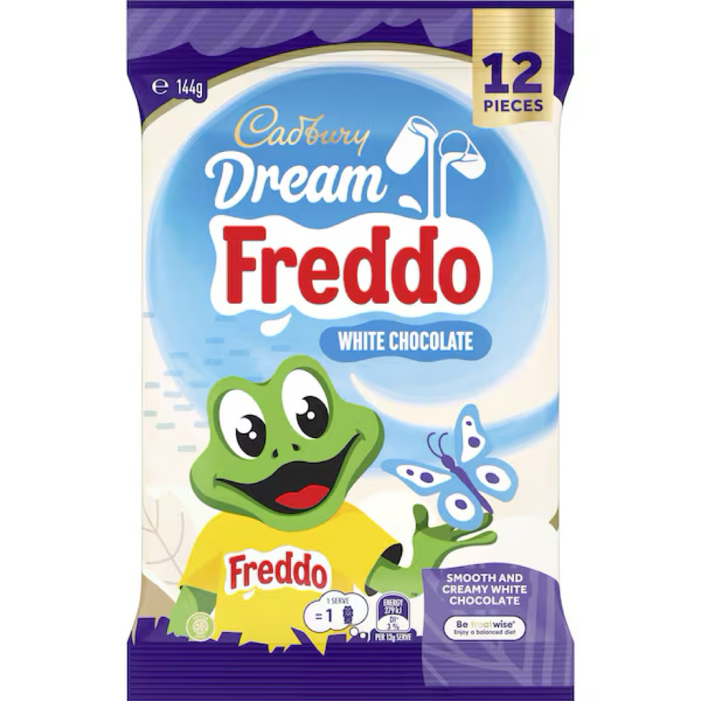 Cadbury Dream Freddo White Chocolate Share Pack 12 Mini Bars 144g ...