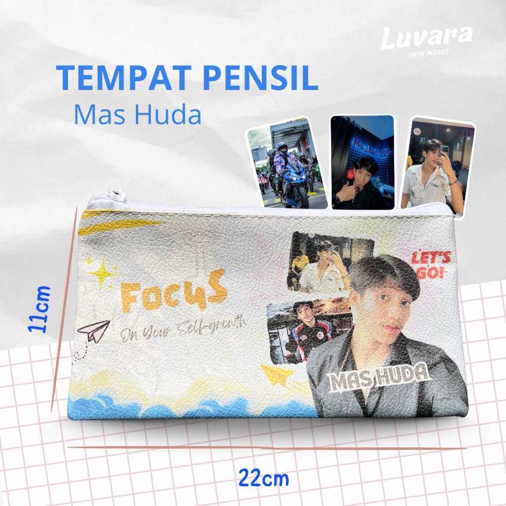 Mas Huda Leather Pouch Pencil Case - Your Idol Photocard Bonus | Shopee ...