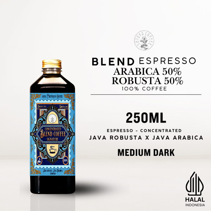 Arabica Blend Coffee 50% Robusta 50% Liquid Espresso 250ML | Espresso ...