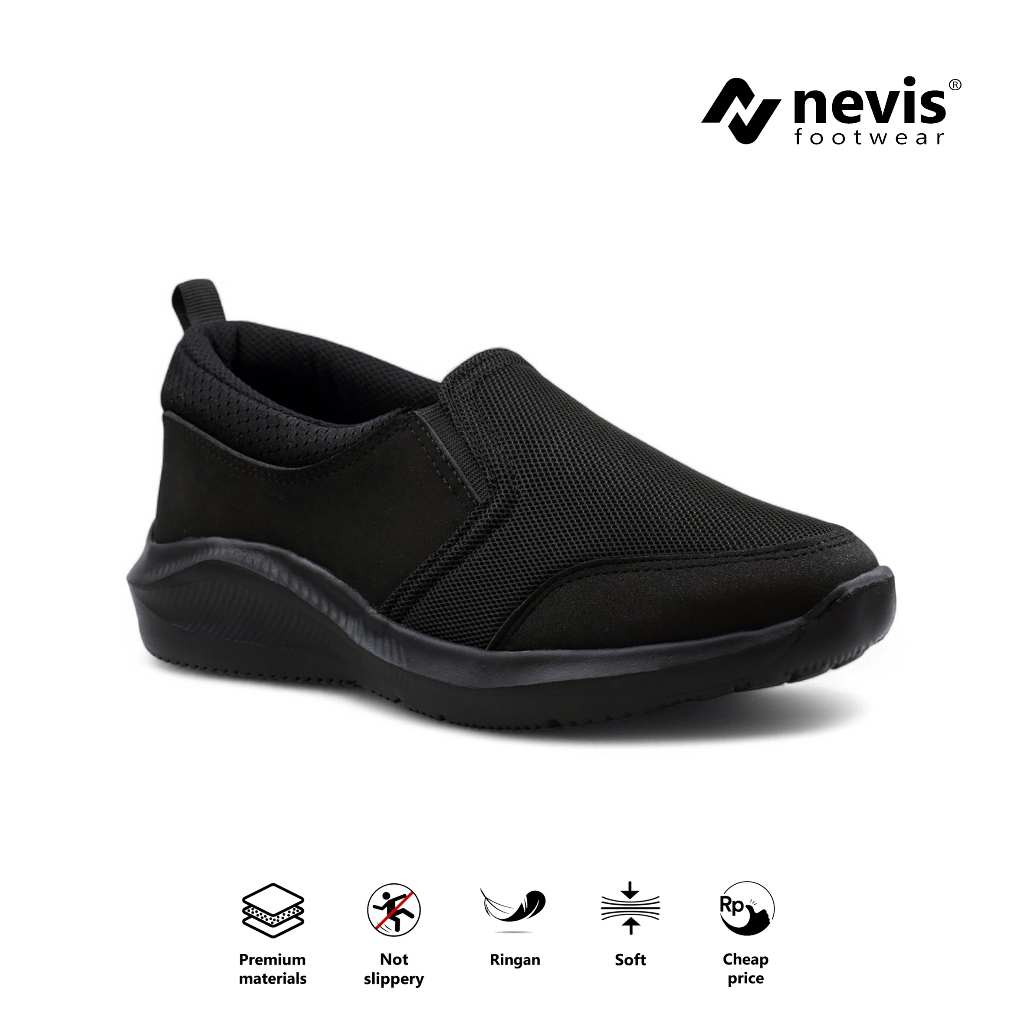 NEVIS Men's Slip-On Shoes Jumbo Big Size 39-49 NVS 87 School Work ...