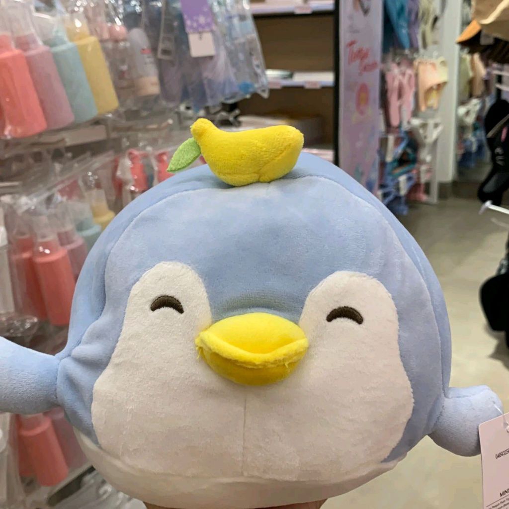 Miniso Lying Penguin Plush Toy (Pink & Blue) | Shopee Malaysia