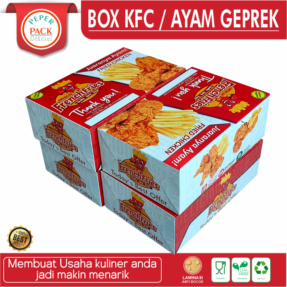 Fried Chicken Box Contents of 35 / Dip Geprek Chicken Fried Chicken Box ...