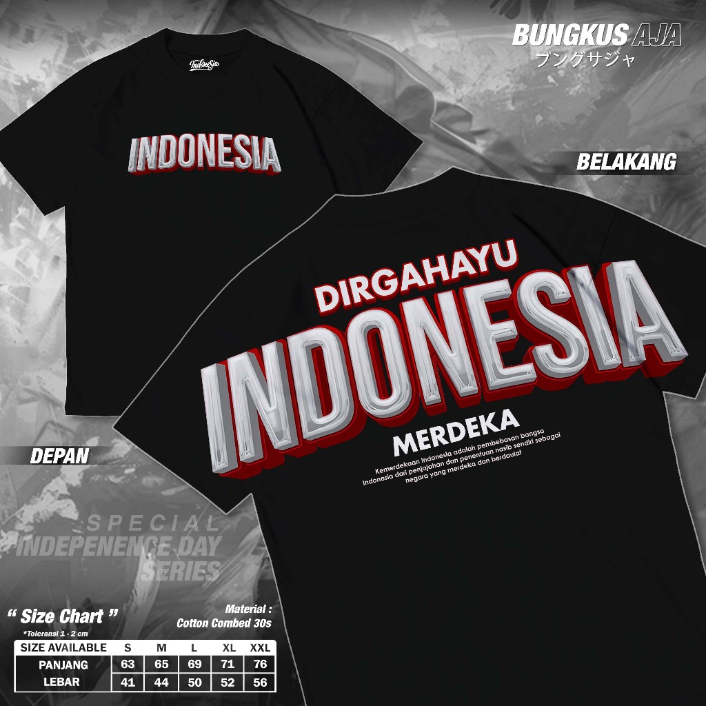 MERAH Kaos Dirgahayu Indonesia Merdeka Merdeka Merdeka Rights All ...