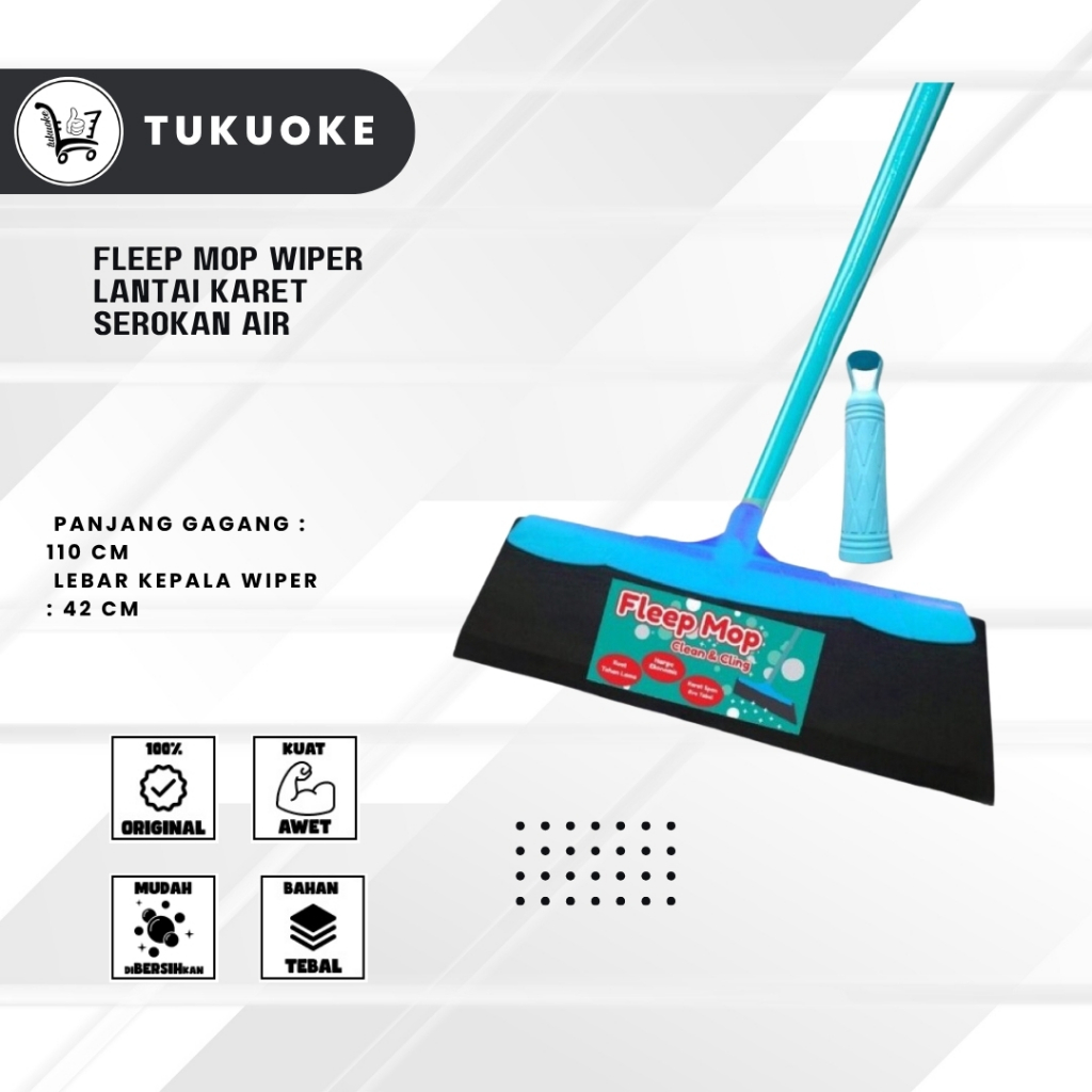FLEEP MOP WIPER RUBBER FLOOR / WIPER WEEL MOP / WATER SCRATCHING ...