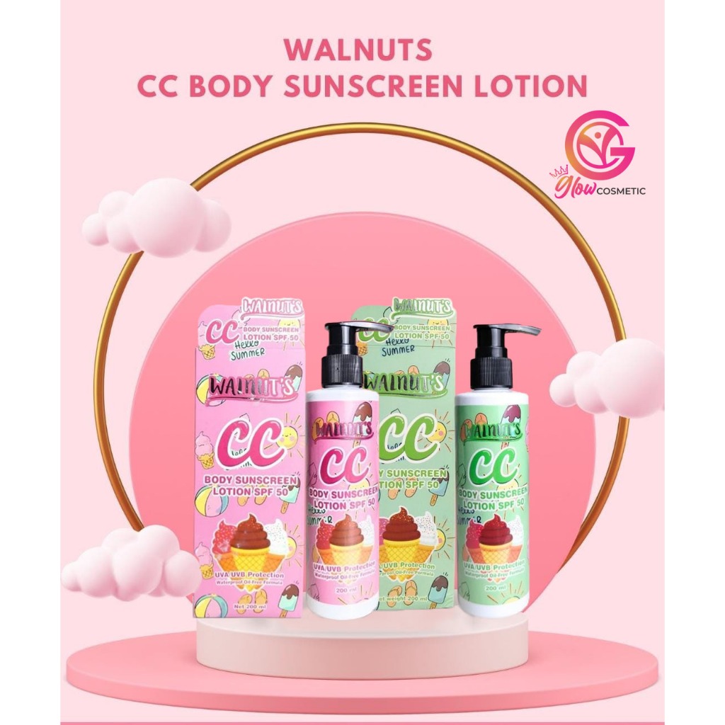 WALNUT'S CC BODY SUNSCREEN LOTION SPF 50 PA+++ 200ML BPOM | Shopee Malaysia