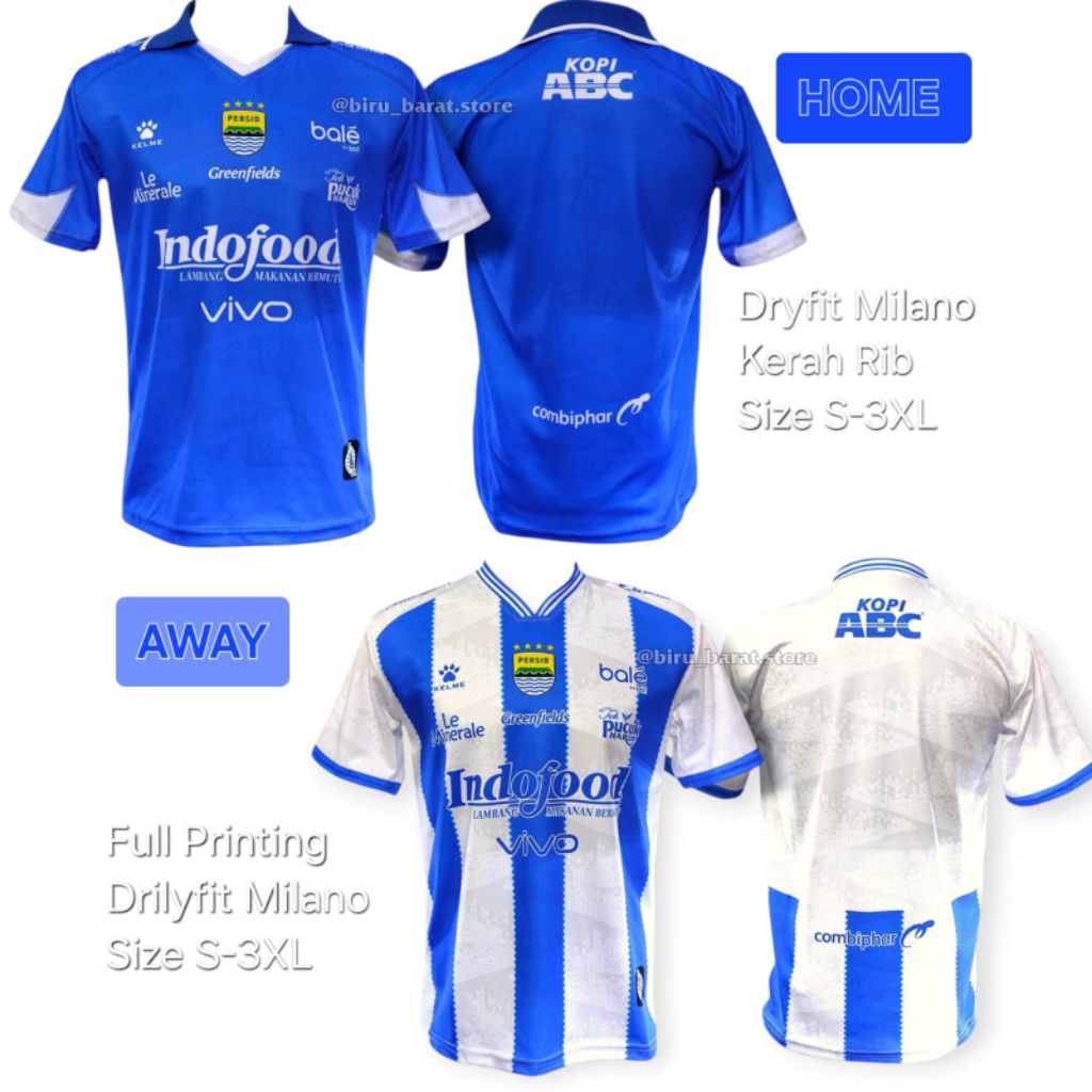 PERSIB 2025 FULL PRINT JERSEY PERSIB HOME AWAY ADULT JERSEY FULL ...