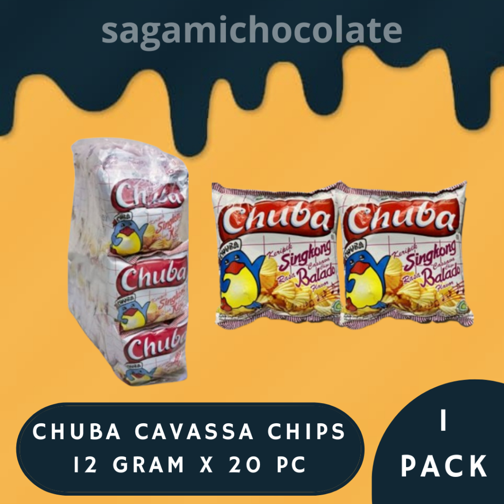 CHUBA CAVASSA CHIPS 12 GRAM 1 PACK CONTAINS 20PC / JADOEL CASSAVA CHIPS ...